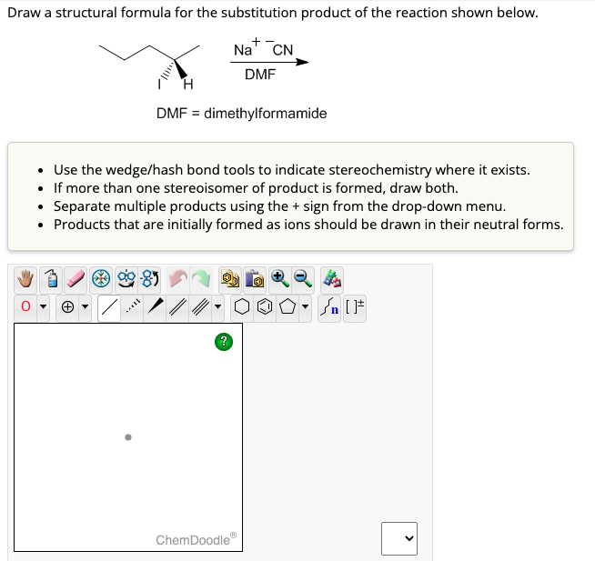 Solved Draw a structural formula for the substitution | Chegg.com