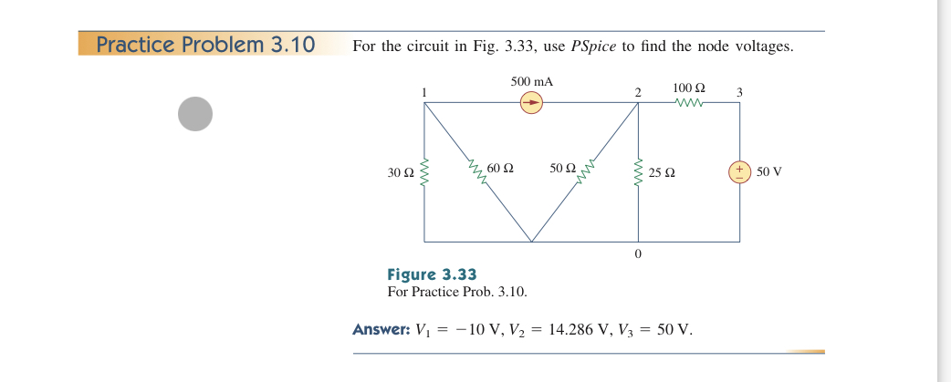 Solved For The Circuit In Fig 333 Use Pspice To Find The 