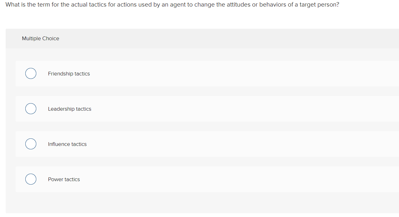 Solved What is the term for the actual tactics for actions | Chegg.com