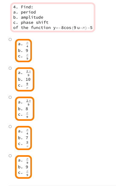 Solved Precalc Trig Please provide the work step by step | Chegg.com Solved Precalc Trig Please provide the work step by step | Chegg.com