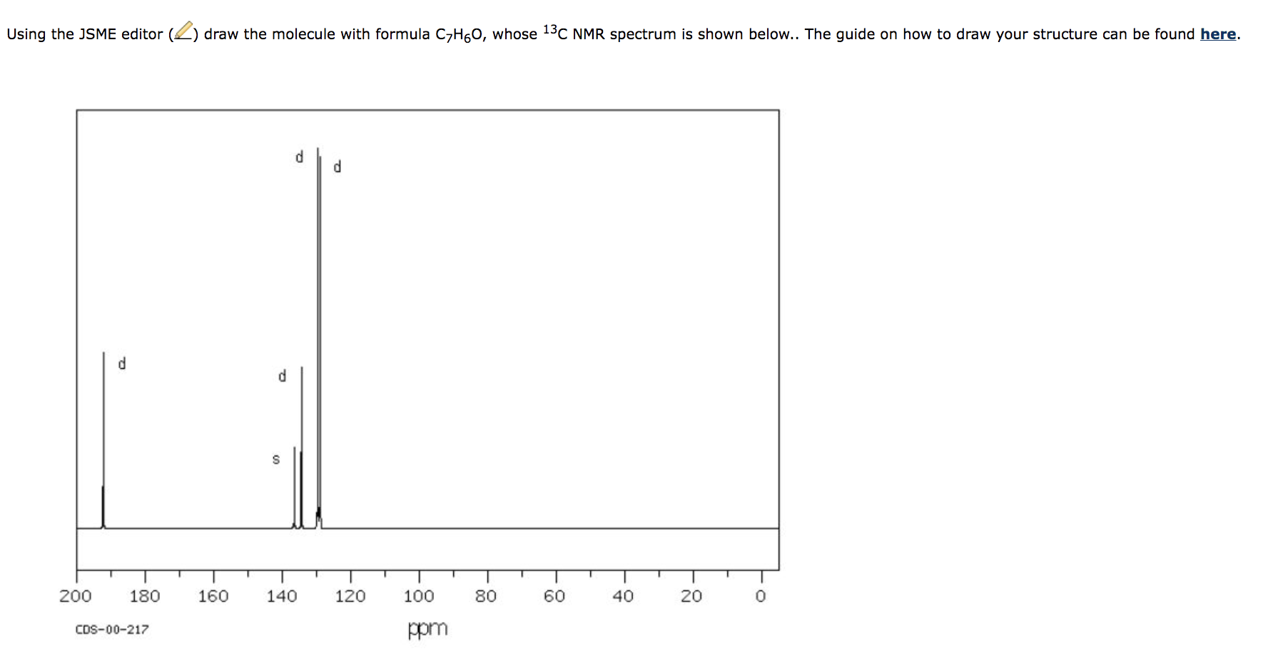 Solved Using the JSME editor ( ) draw the molecule with | Chegg.com