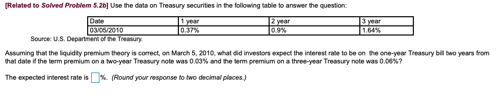 Solved [Related to Solved Problem 5.2b] Use the data on | Chegg.com