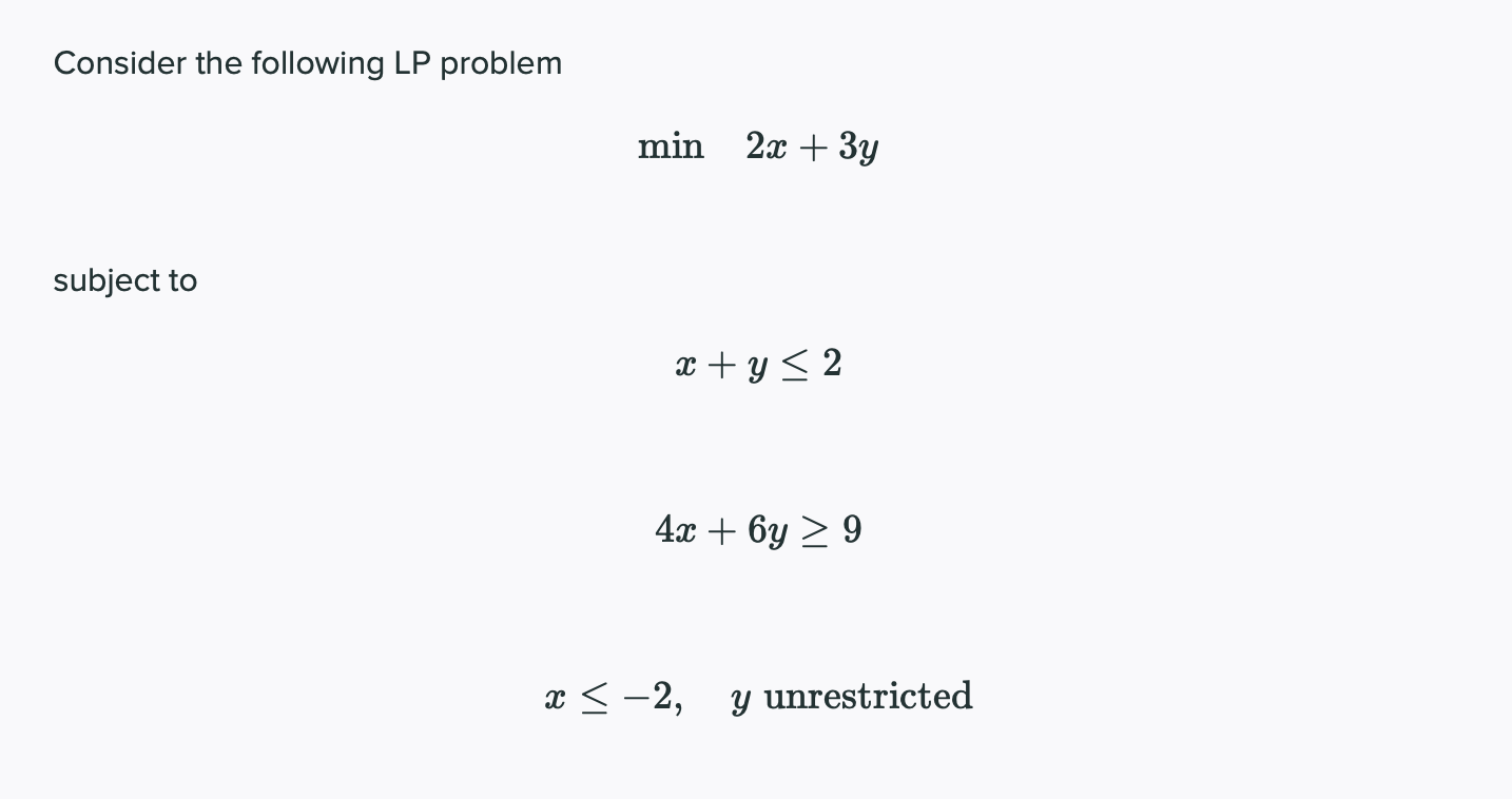 Solved (1)Give a formulation of the problem in canonical | Chegg.com