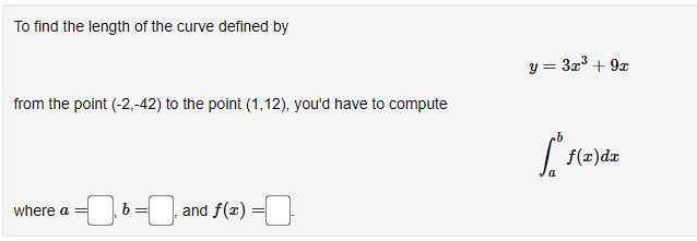 Solved To find the length of the curve defined | Chegg.com
