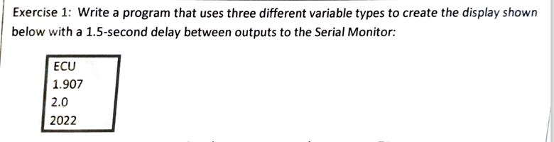 Solved Exercise 1: Write a program that uses three different | Chegg.com