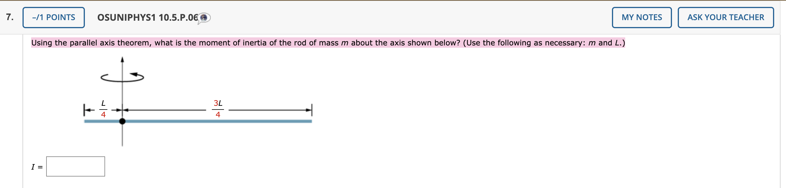 Solved Using the parallel axis theorem, what is the moment | Chegg.com