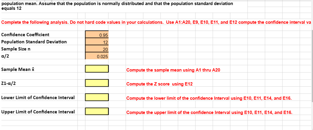 Solved Given the accompanying sample data, use Excel's | Chegg.com