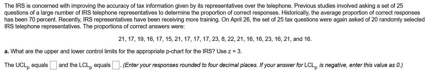 Solved The IRS is concerned with improving the accuracy of | Chegg.com