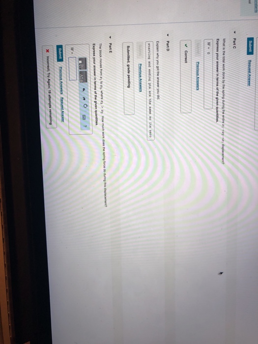 Solved Exercise 7.31 C10 of t0 Constants Part A A block with | Chegg.com Solved Exercise 7.31 C10 of t0 Constants Part A A block with | Chegg.com