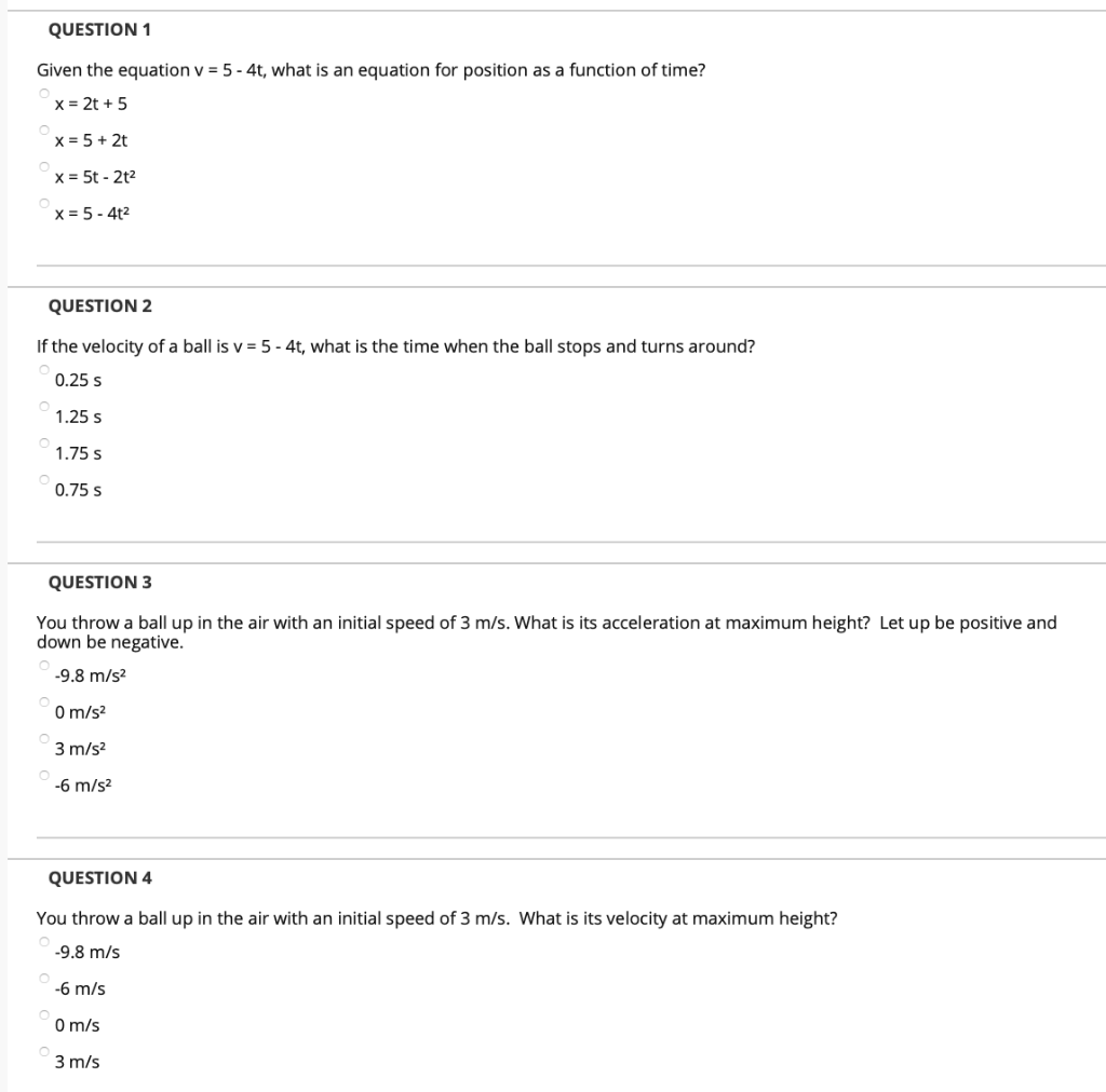 solved-question-1-given-the-equation-v-5-4t-what-is-an-chegg