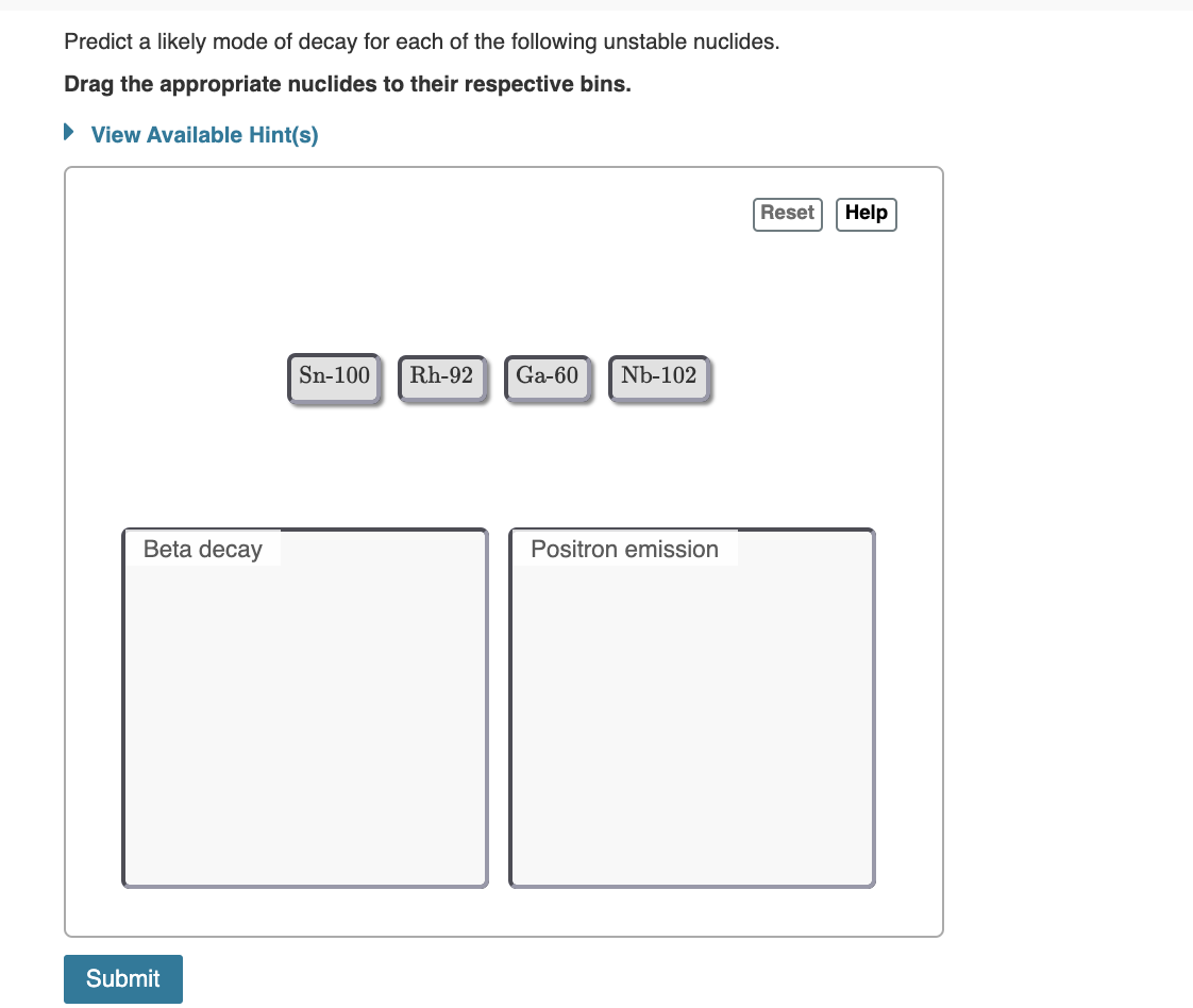 Solved Predict a likely mode of decay for each of the | Chegg.com