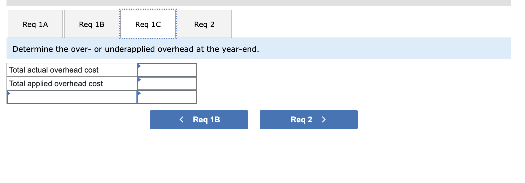 Solved Determine the over- or underapplied overhead at the | Chegg.com