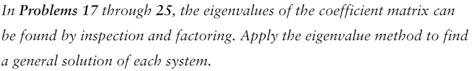 Solved In Problems 17 through 25, the eigenvalues of the | Chegg.com