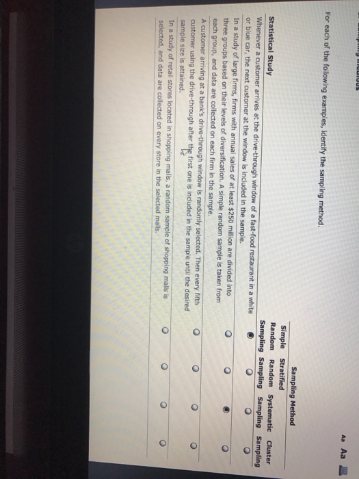 Solved For each of the following examples, identify the | Chegg.com