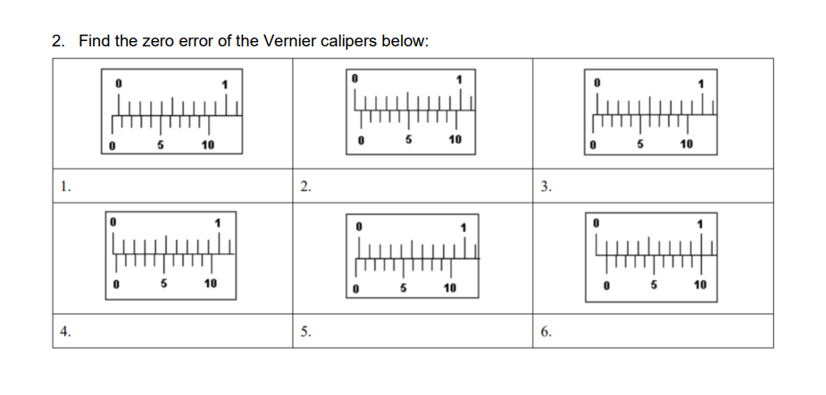 Solved Questions 1. Find the readings of the Vernier | Chegg.com