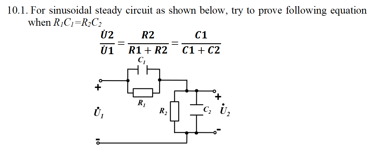 Solved 0.1. For sinusoidal steady circuit as shown below, | Chegg.com