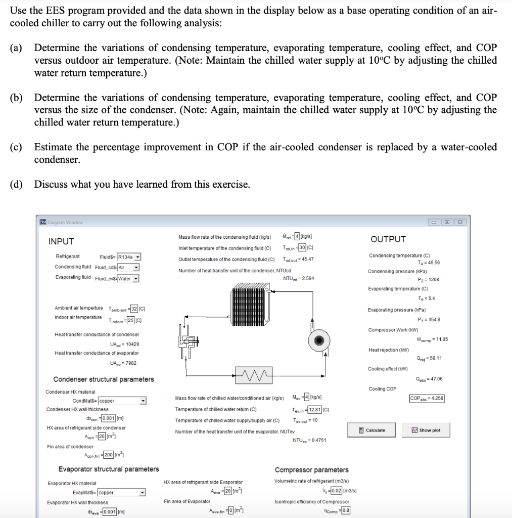 Use the EES program provided and the data shown in | Chegg.com