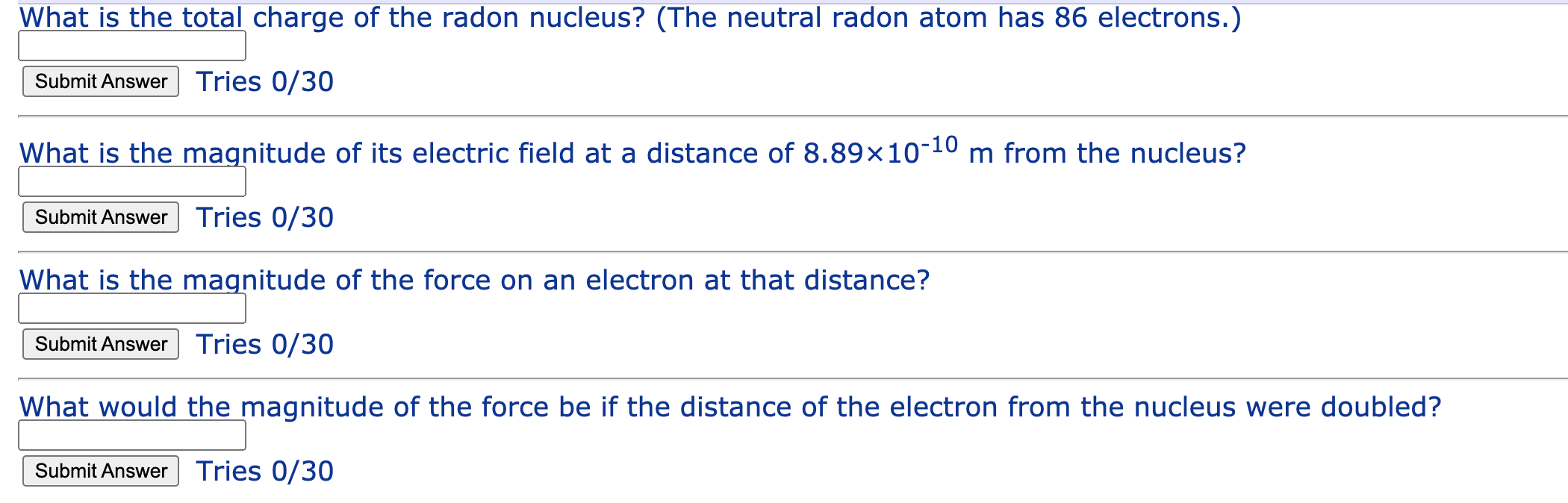 Solved What is the total charge of the radon nucleus? (The | Chegg.com