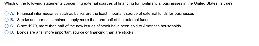 Solved Which of the following statements concerning external | Chegg.com
