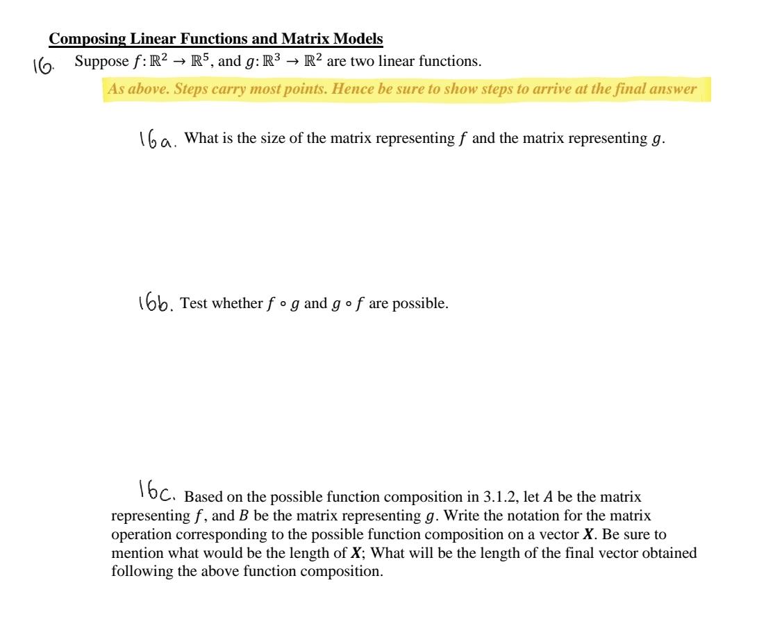 Solved Suppose f:R2→R5, and g:R3→R2 are two linear | Chegg.com