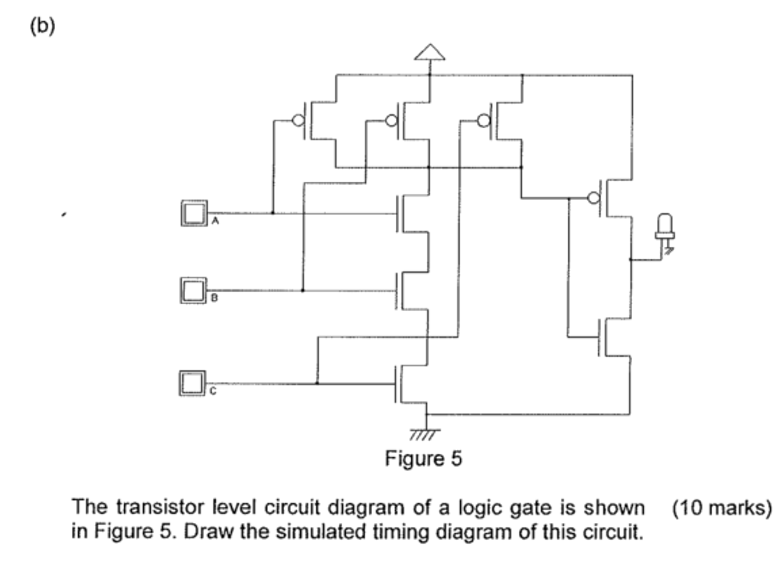 Solved draw the simulated timing diagram of this circuit | Chegg.com