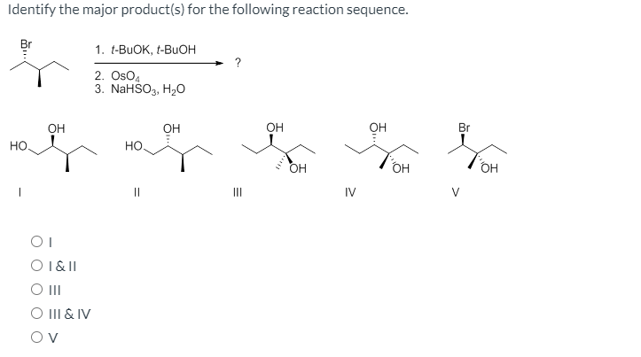 Solved Identify The Structure Of The Expected Major Organic