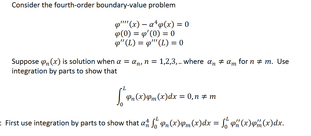 Consider The Fourth Order Boundary Value Problem