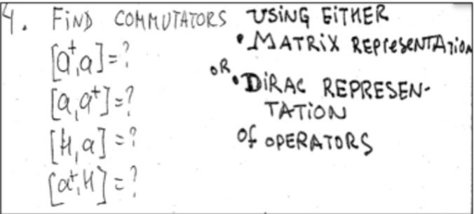 Solved 4. Fin) COMMUTATORS USING EITHER •MATRIX | Chegg.com