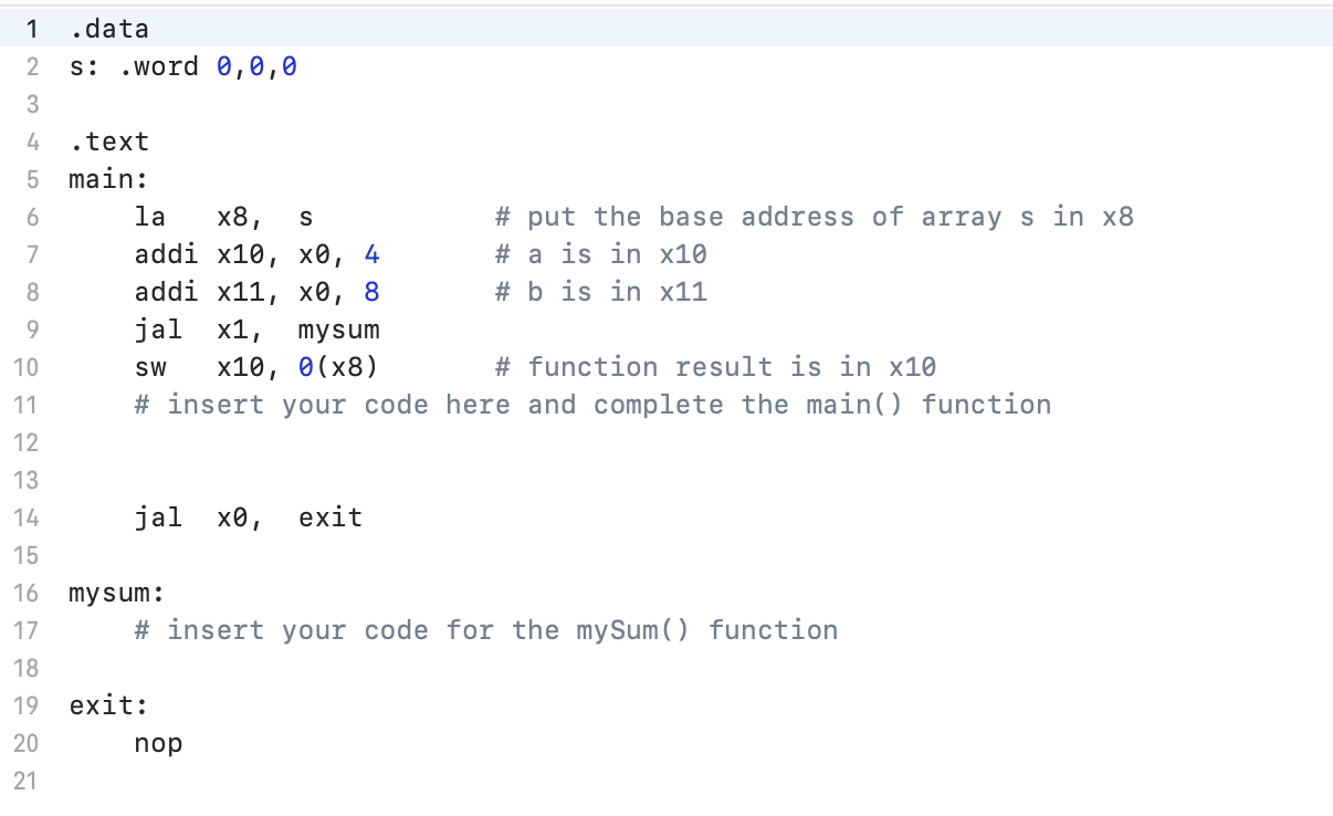 Assume that the register x8 holds the base address of | Chegg.com