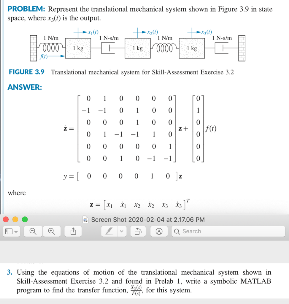 Solved PROBLEM: Represent the translational mechanical | Chegg.com