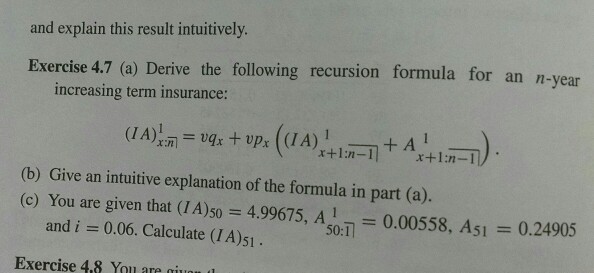 and explain this result intuitively. Exercise 4.7 (a) | Chegg.com
