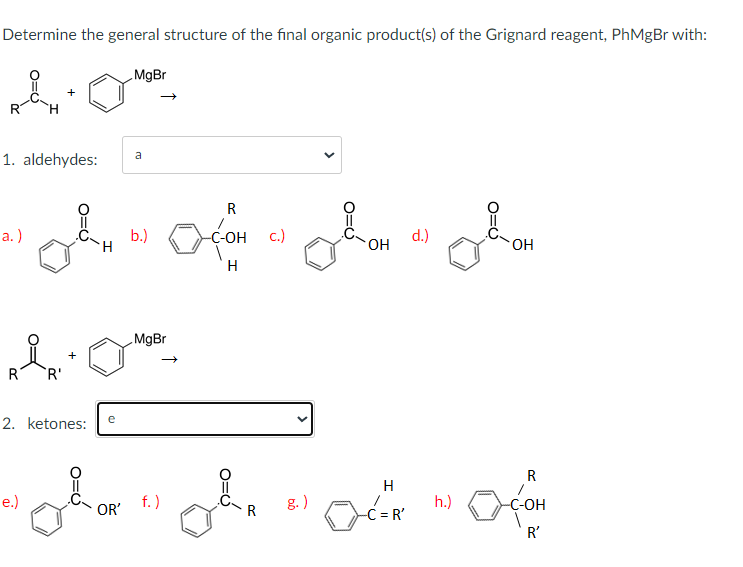 Solved Determine the general structure of the final organic | Chegg.com