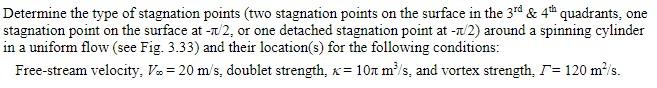 Determine the type of stagnation points (two | Chegg.com