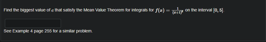 Solved Find the biggest value of c ﻿that satisfy the Mean | Chegg.com