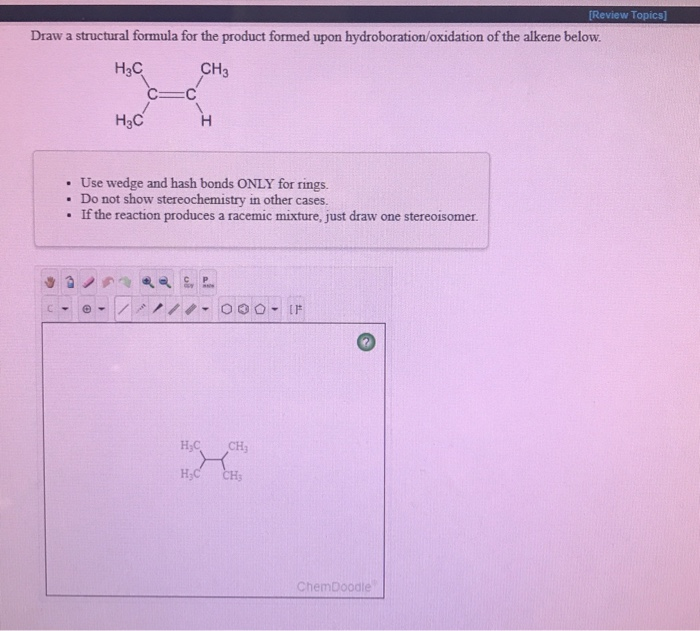 Solved Review Topics] Draw a structural formula for the | Chegg.com