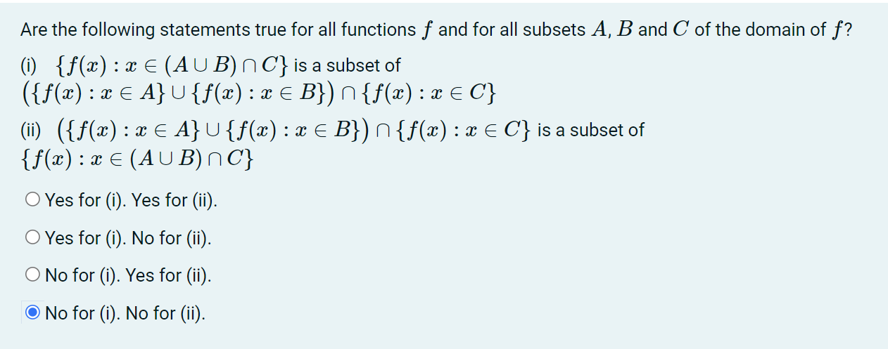 Solved Are the following statements true for all functions f | Chegg.com