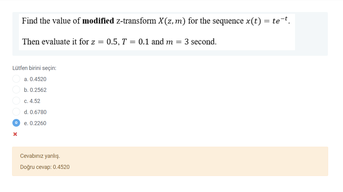 Solved Find the value of modified z-transform X(z,m) for the | Chegg.com