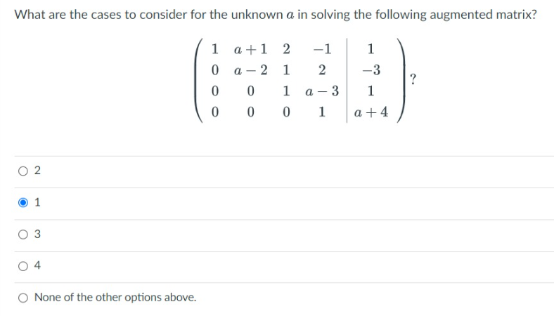 Solved What are the cases to consider for the unknown a ﻿in | Chegg.com