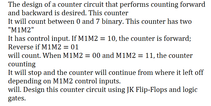 Solved The design of a counter circuit that performs | Chegg.com