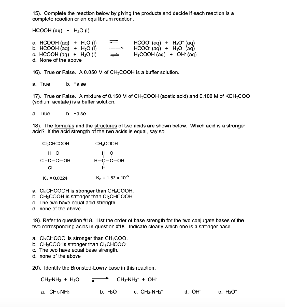Solved 15). Complete the reaction below by giving the | Chegg.com