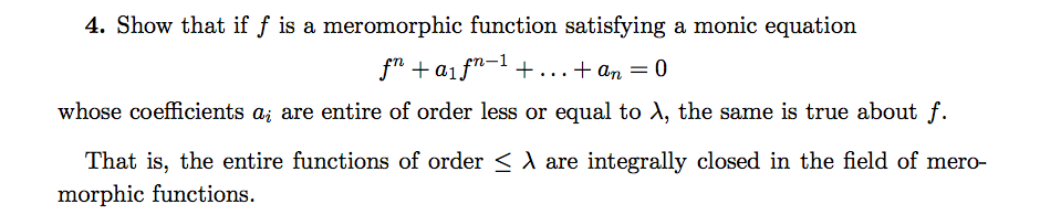 Solved 4. Show that if f is a meromorphic function | Chegg.com