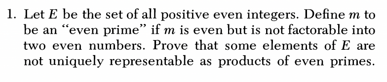 Solved 1. Let E be the set of all positive even integers. | Chegg.com