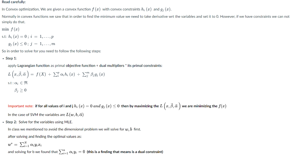 Solved In Convex optimization, We are given a convex | Chegg.com