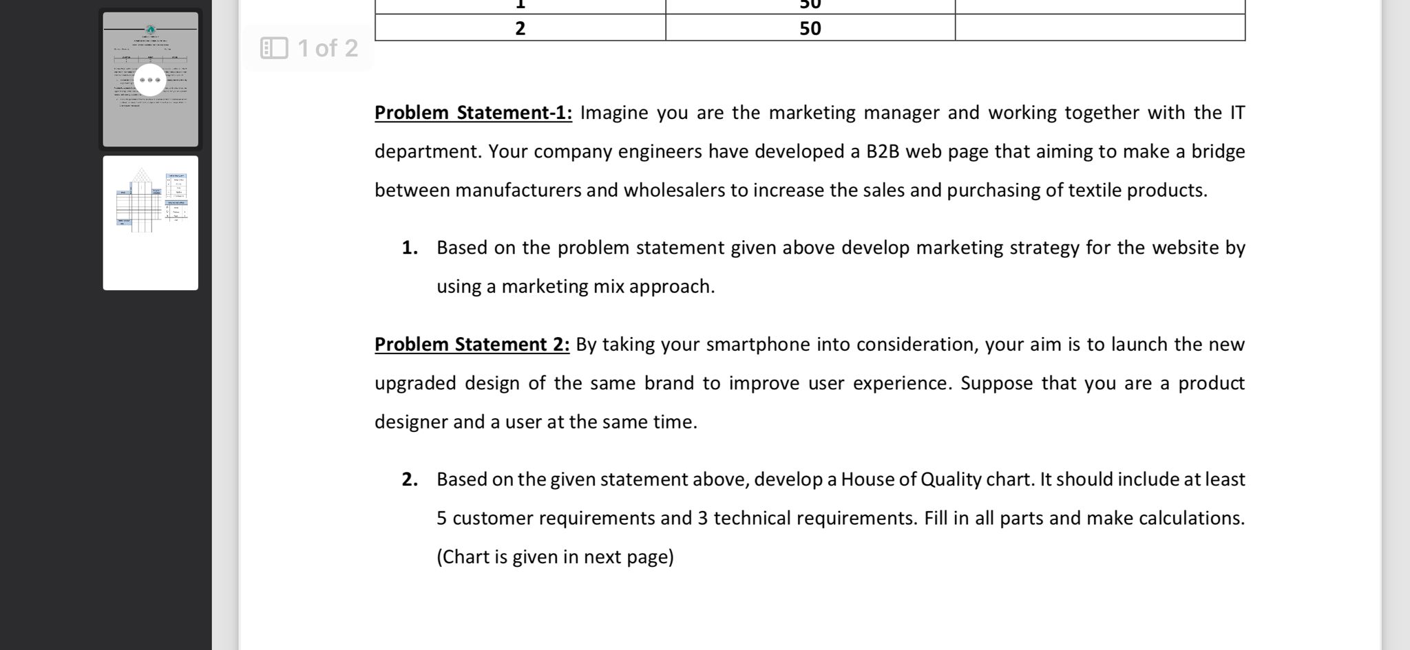 Solved Problem Statement-1: Imagine you are the marketing | Chegg.com