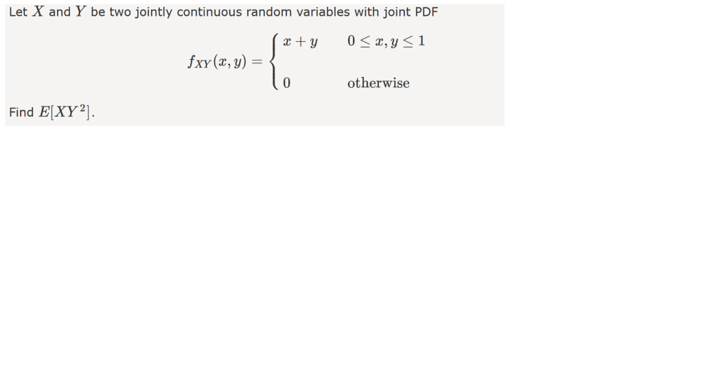Solved Let X and Y be two jointly continuous random | Chegg.com