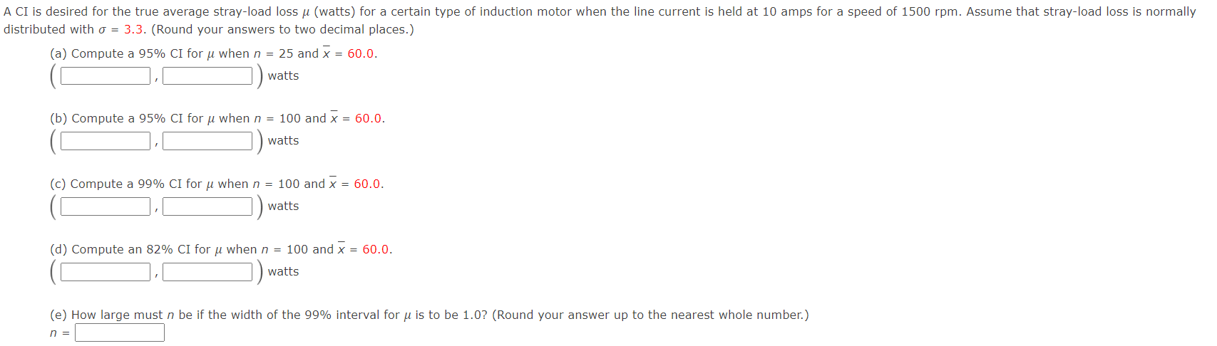Solved distributed with σ=3.3. (Round your answers to two | Chegg.com