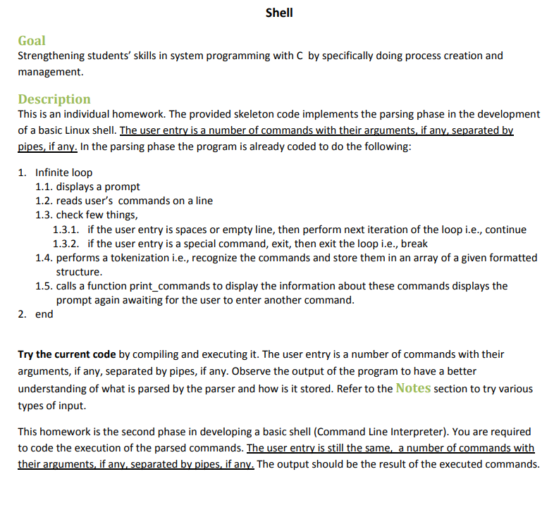 Shell Goal Strengthening students' skills in system | Chegg.com