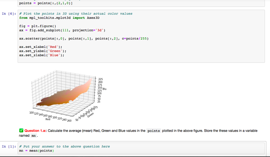Question 1 - (25 points) Color based image | Chegg.com