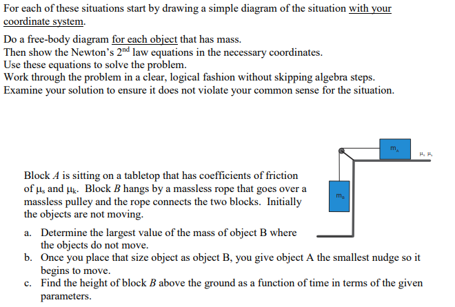 Solved For each of these situations start by drawing a | Chegg.com