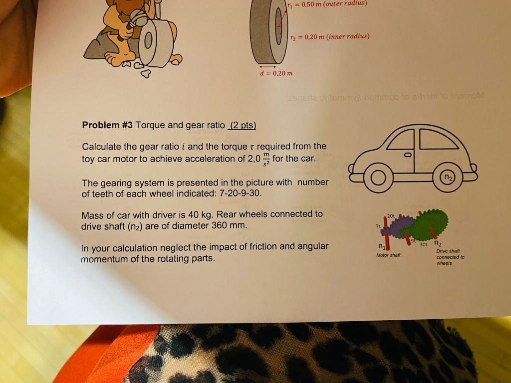 Solved Problem \#3 Torque and gear ratio (2pts) Calculate | Chegg.com